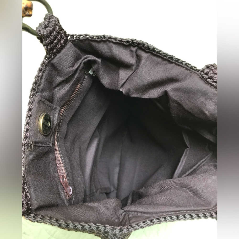 Handheld Sac Purse With Bamboo Handles - Gem